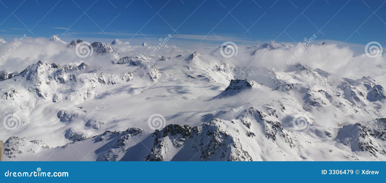 Panoramic Alps view stock image. Image of height, seasons - 3306479