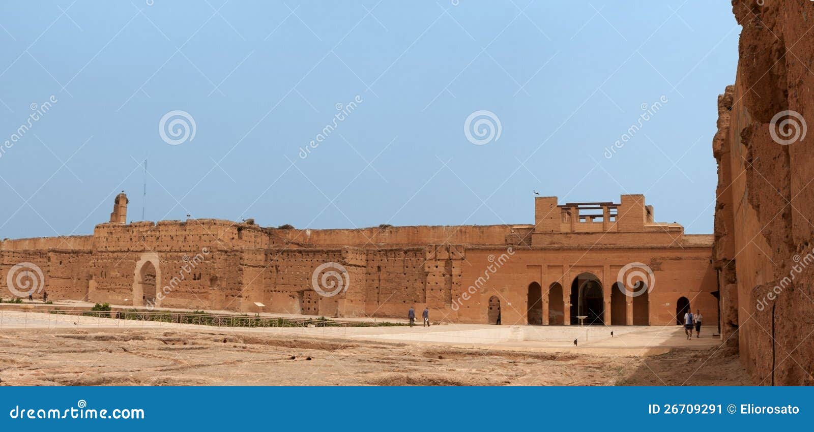 Panoramic of Ancient Ruins of the El Badi Palace. Editorial Photo ...