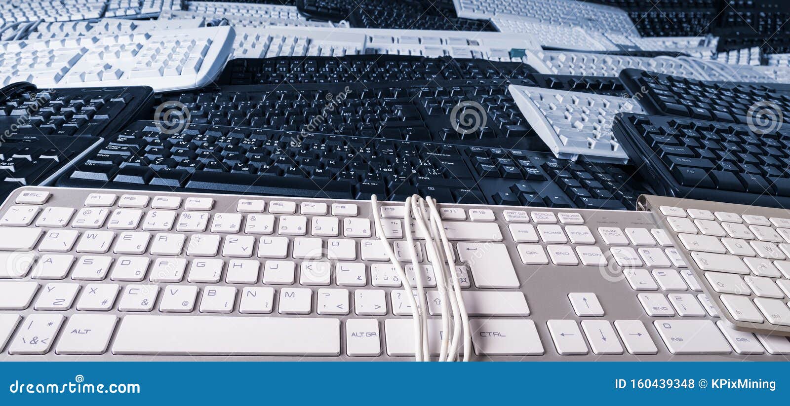 Panoramic Background of Computer Keyboards and Buttons Texture Detail ...