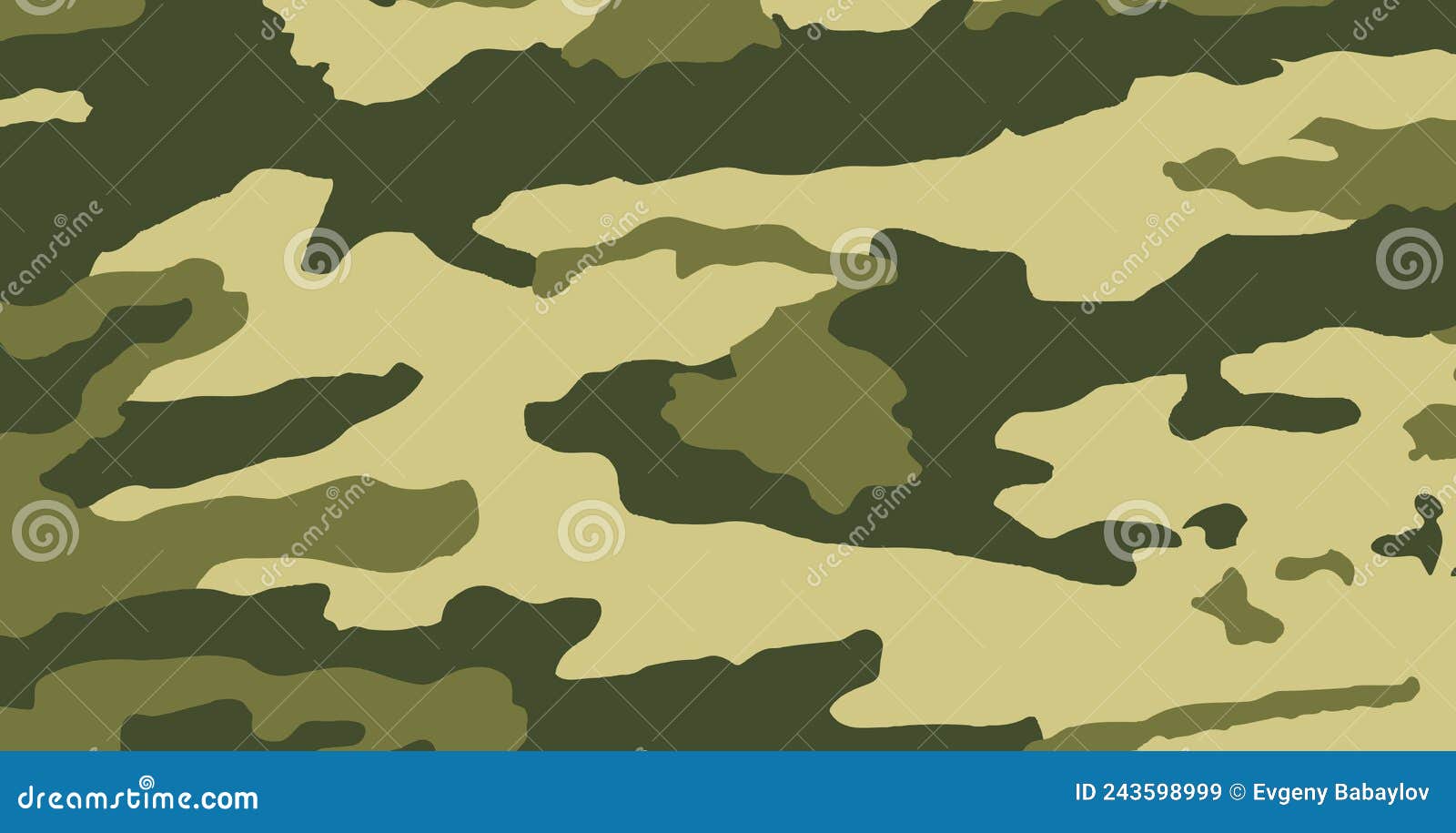 Panoramic Background Texture Military Khaki Sand Camouflage - Vector ...