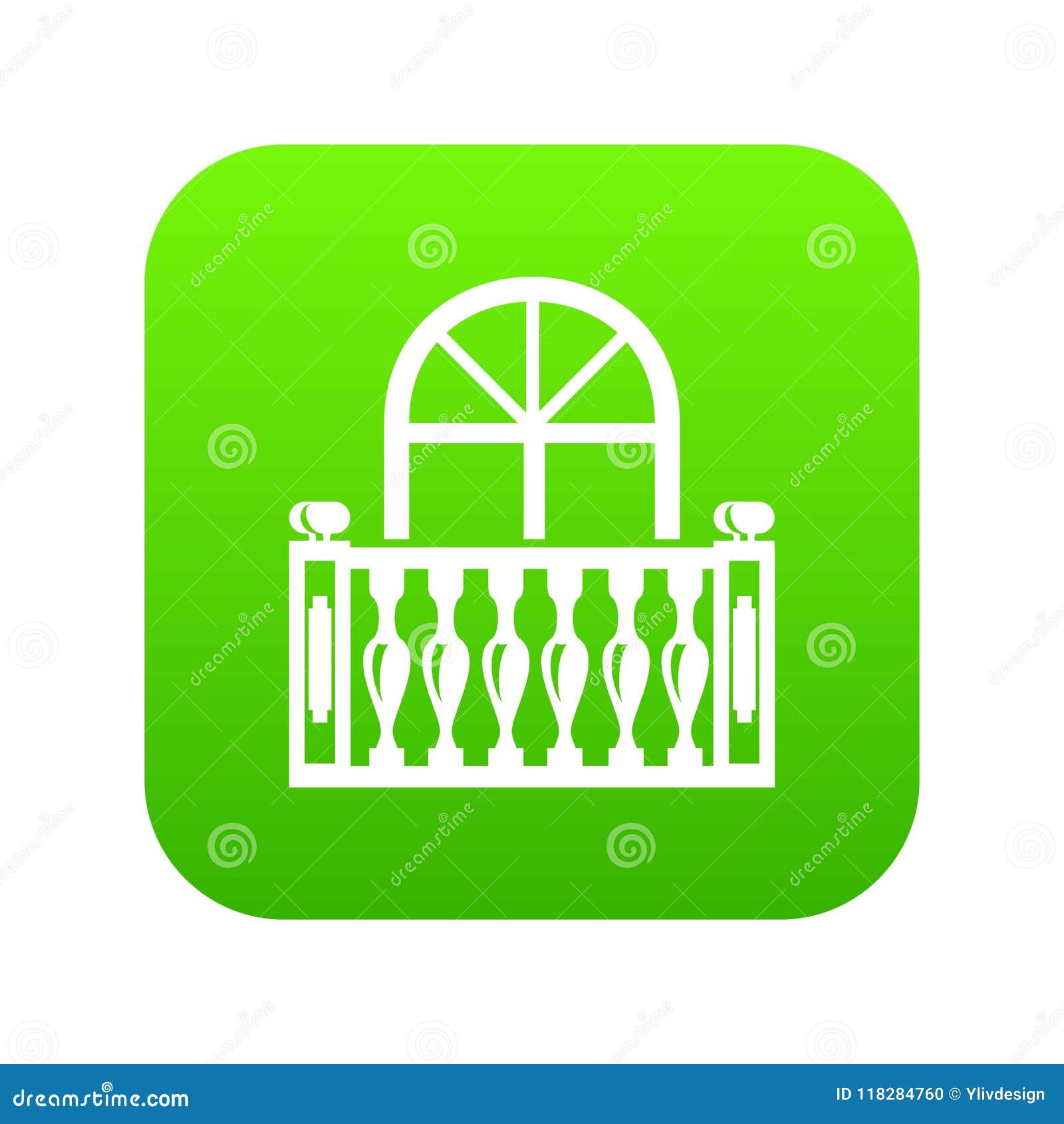 Panoramic Balcony Icon, Simple Style Stock Vector - Illustration of ...