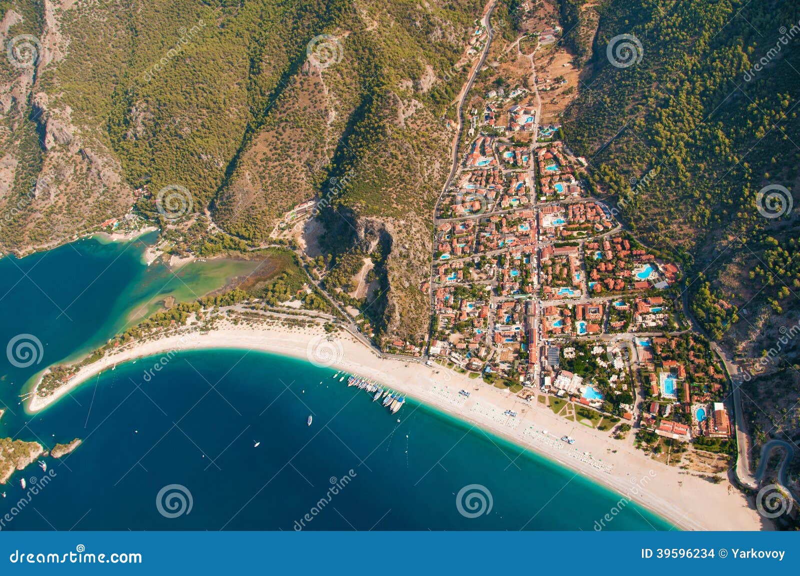 Panoramic Bird S-eye View on Turkey, Oludeniz. Stock Photo - Image of ...