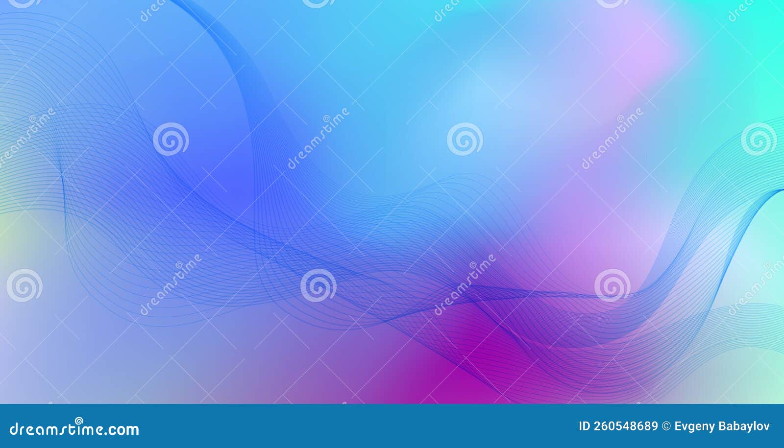 Panoramic Blue Purple Light Abstract Stylish Multi Background with Wavy ...