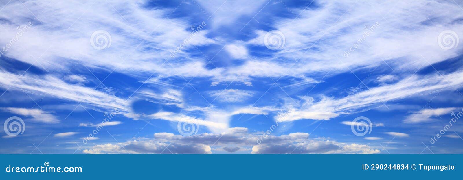 Panoramic Blue Sky Background Stock Photo - Image of panorama ...