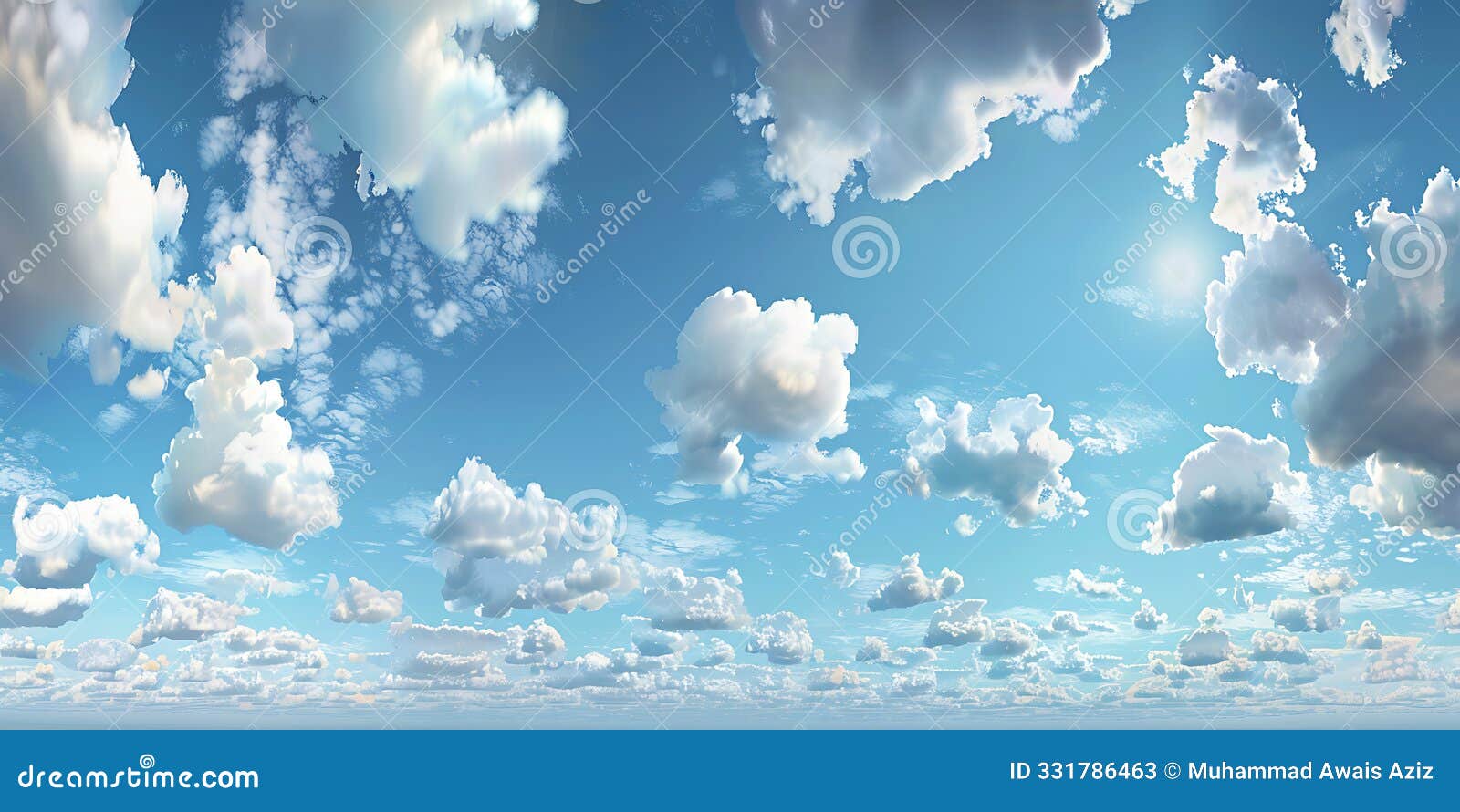 Panoramic Blue Sky and Cloudscape Background, Infinite Horizons ...