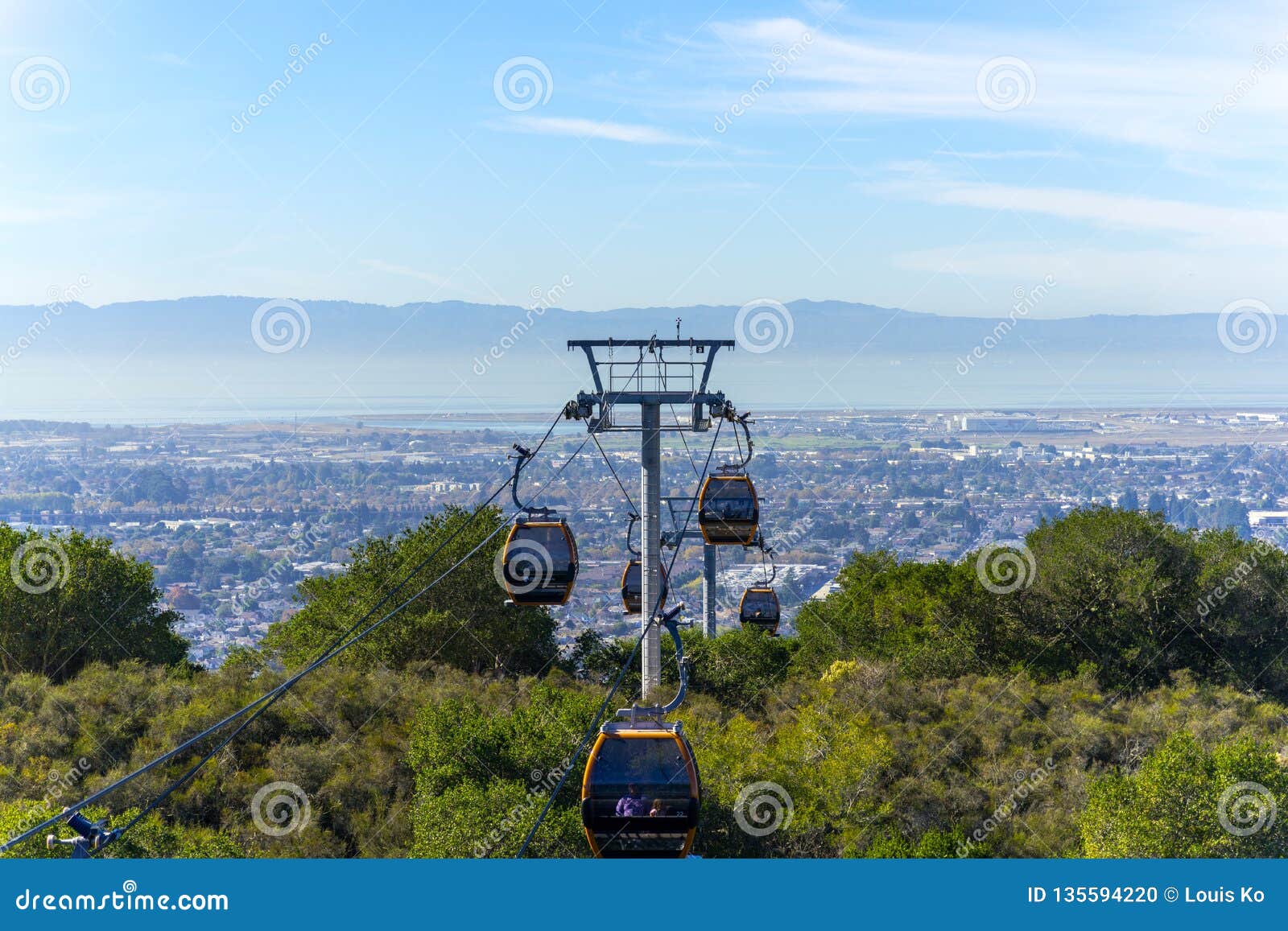 Panoramic Cable Car View of the Oakland and San Francisco Editorial ...
