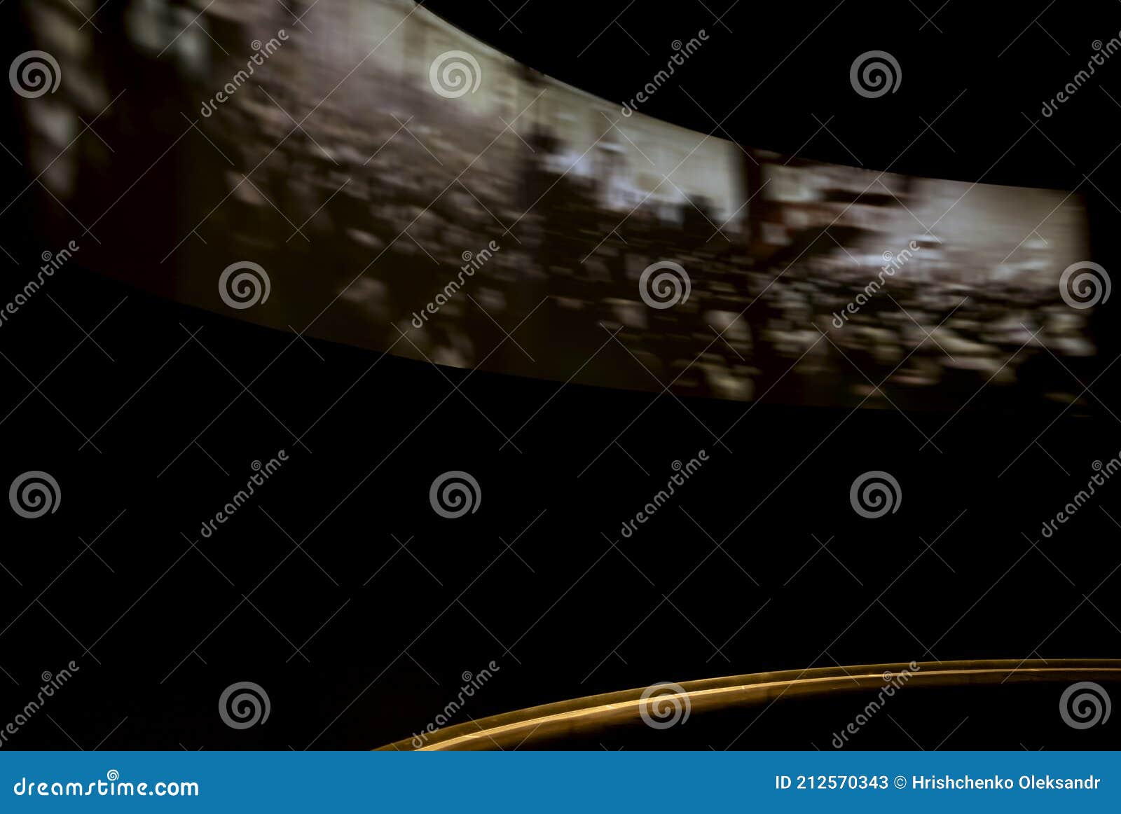 Panoramic Cinema Screen stock image. Image of media - 212570343