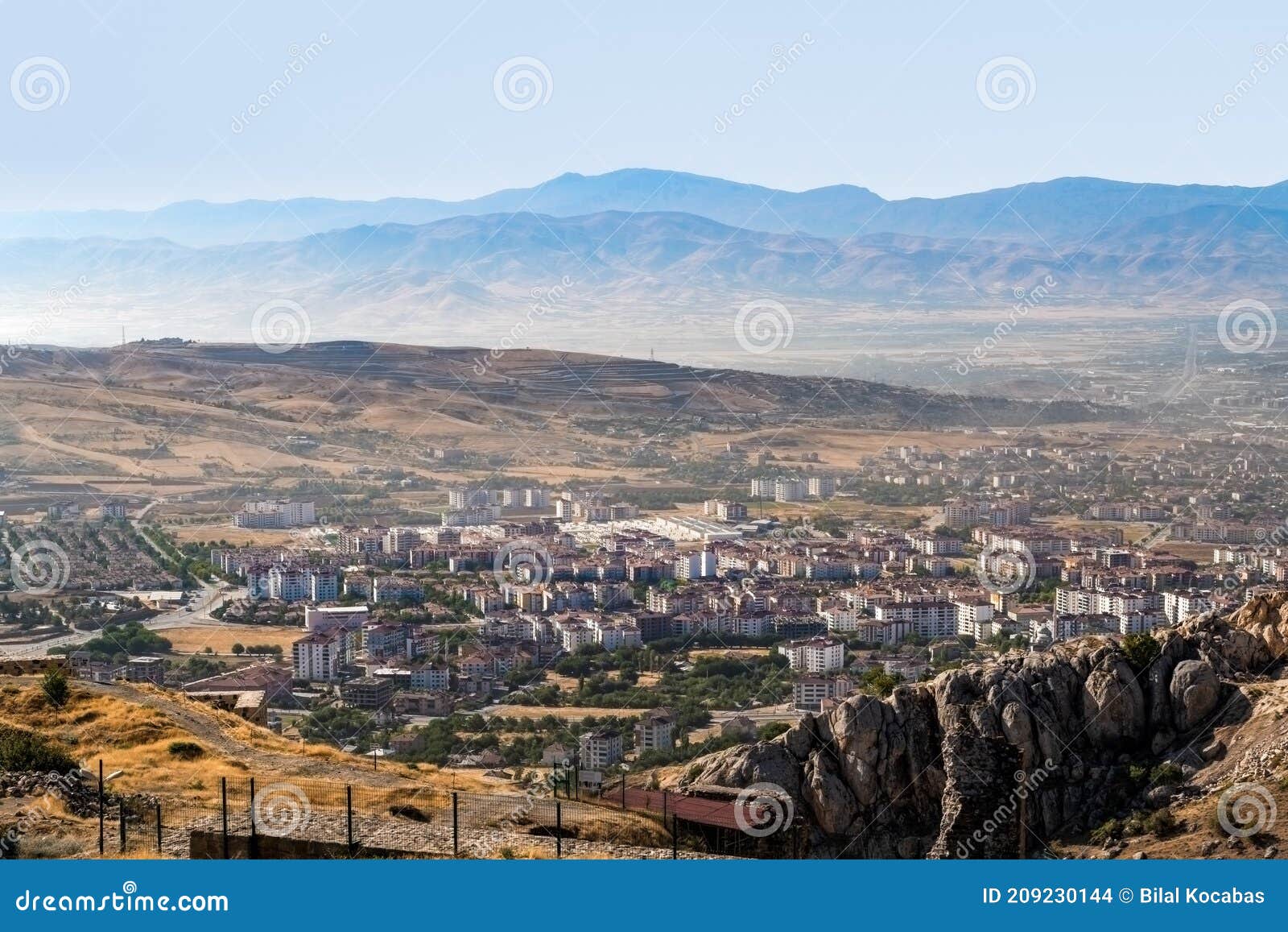 Panoramic City View of Elazig from Harput Castle Elazig Stock Photo ...