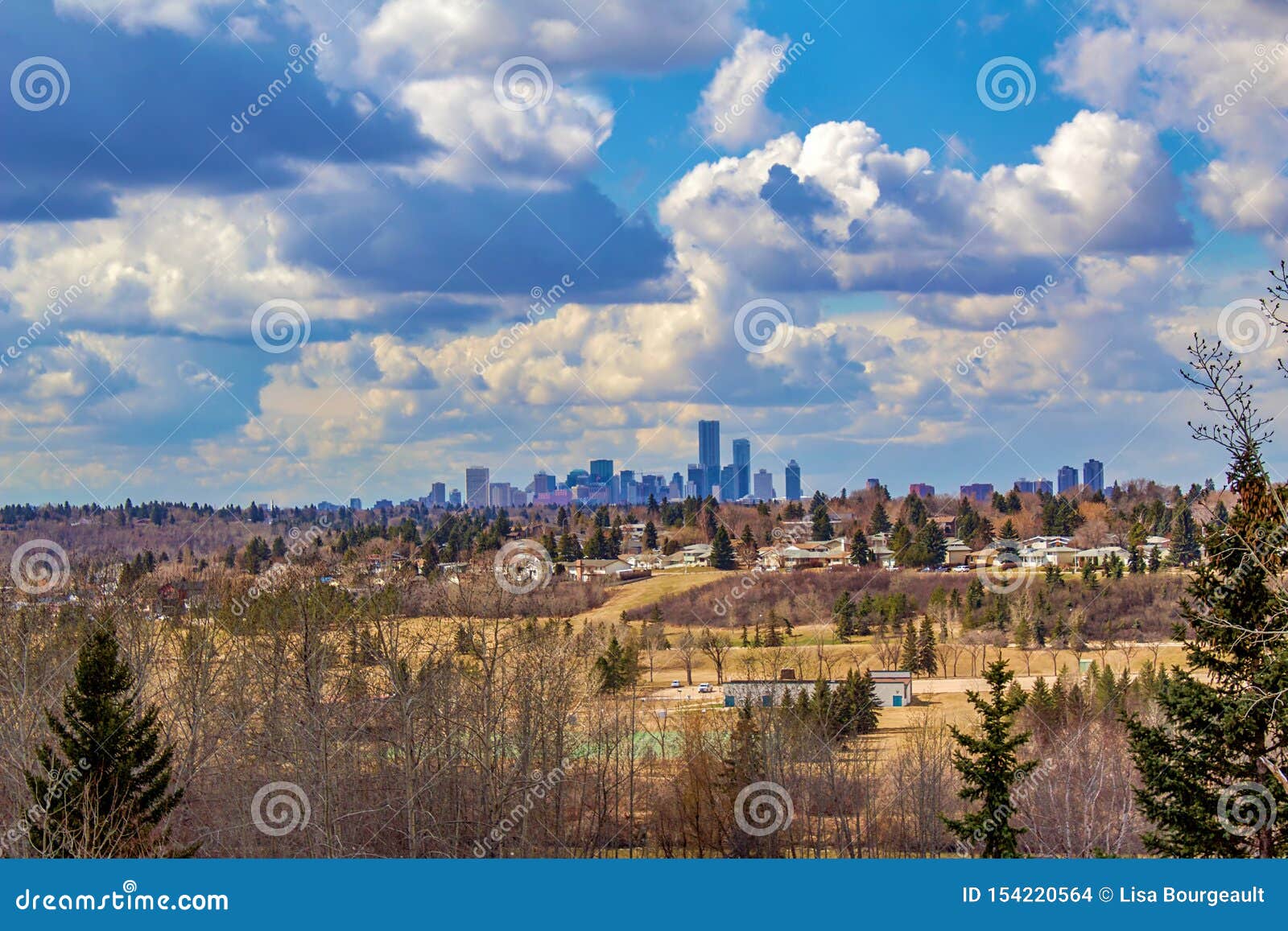 Panoramic Cloudscape Over Edmonton Stock Photo - Image of landmark ...