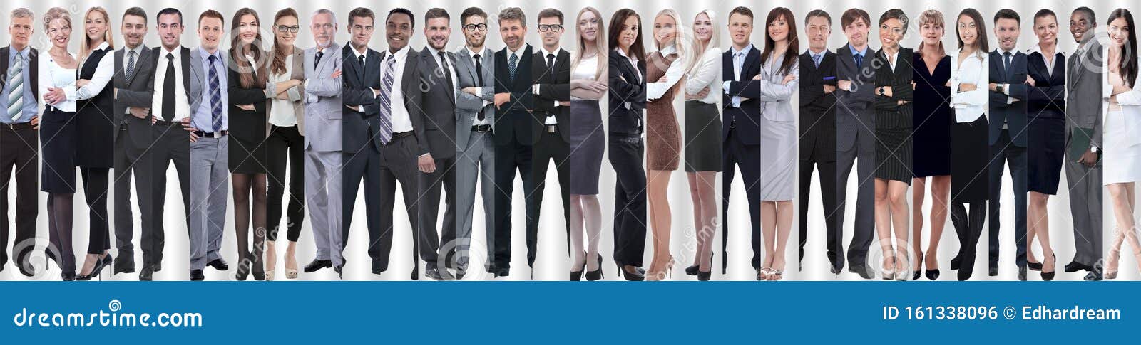 Panoramic Collage of Groups of Successful Employees. Stock Photo ...
