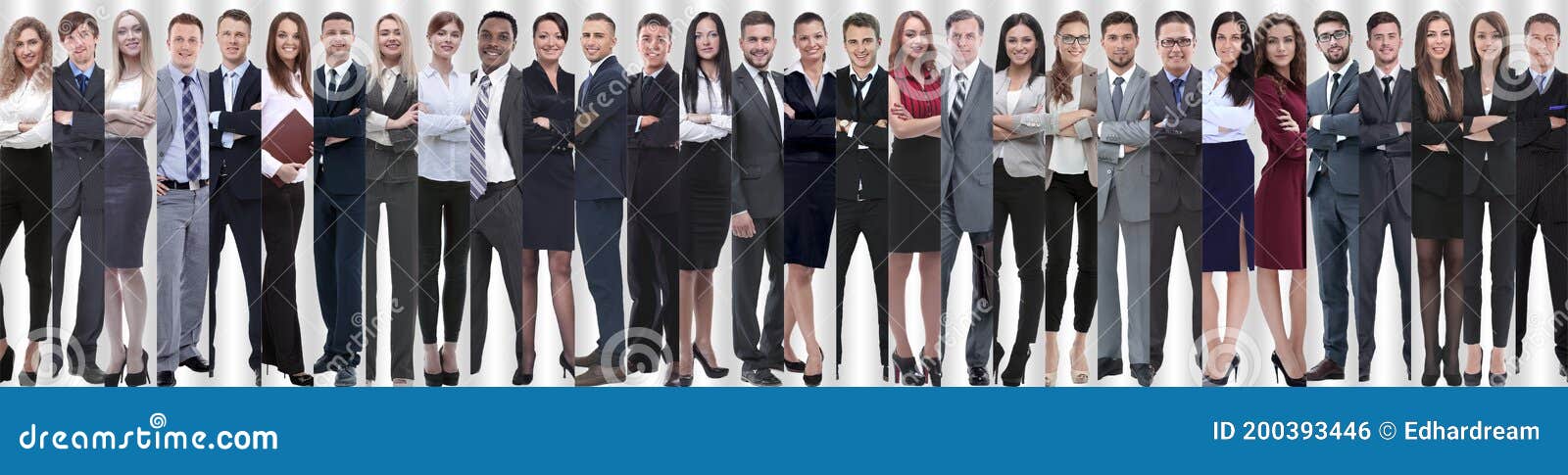 Panoramic Collage of Groups of Successful Employees. Stock Photo ...