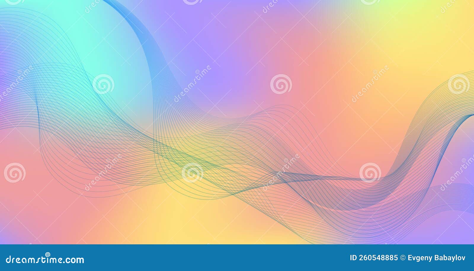 Panoramic Colorful Abstract Stylish Multi Background with Wavy Lines ...
