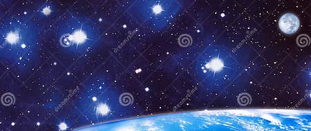 Panoramic cosmos stock illustration. Illustration of star - 1590935