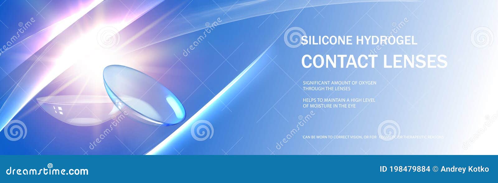 Panoramic Design Template Box Contact Lens. Stock Vector - Illustration ...