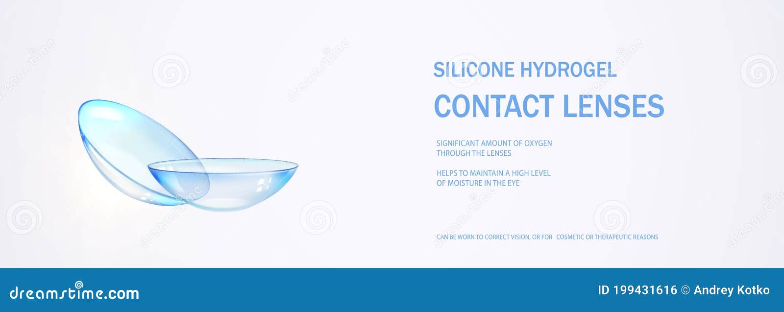 Panoramic Design Template Box Contact Lens. Stock Vector - Illustration ...