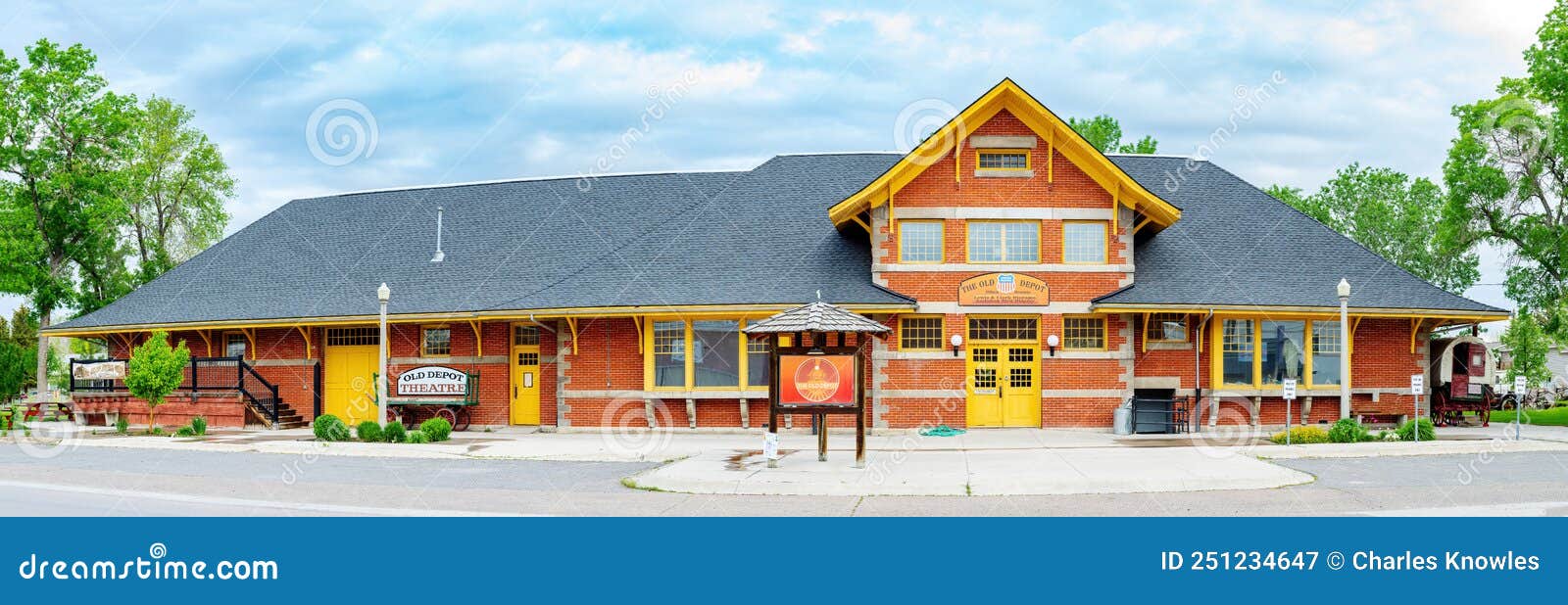 Panoramic of Dillon Montana Train Depot Editorial Photography - Image ...