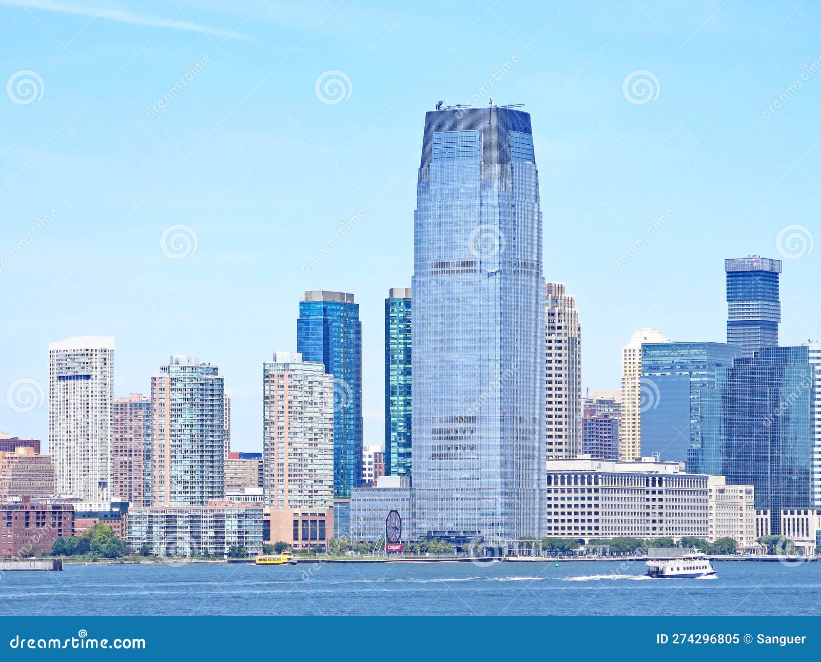 Panoramic of the Docks of New York Stock Image - Image of dock, shore ...