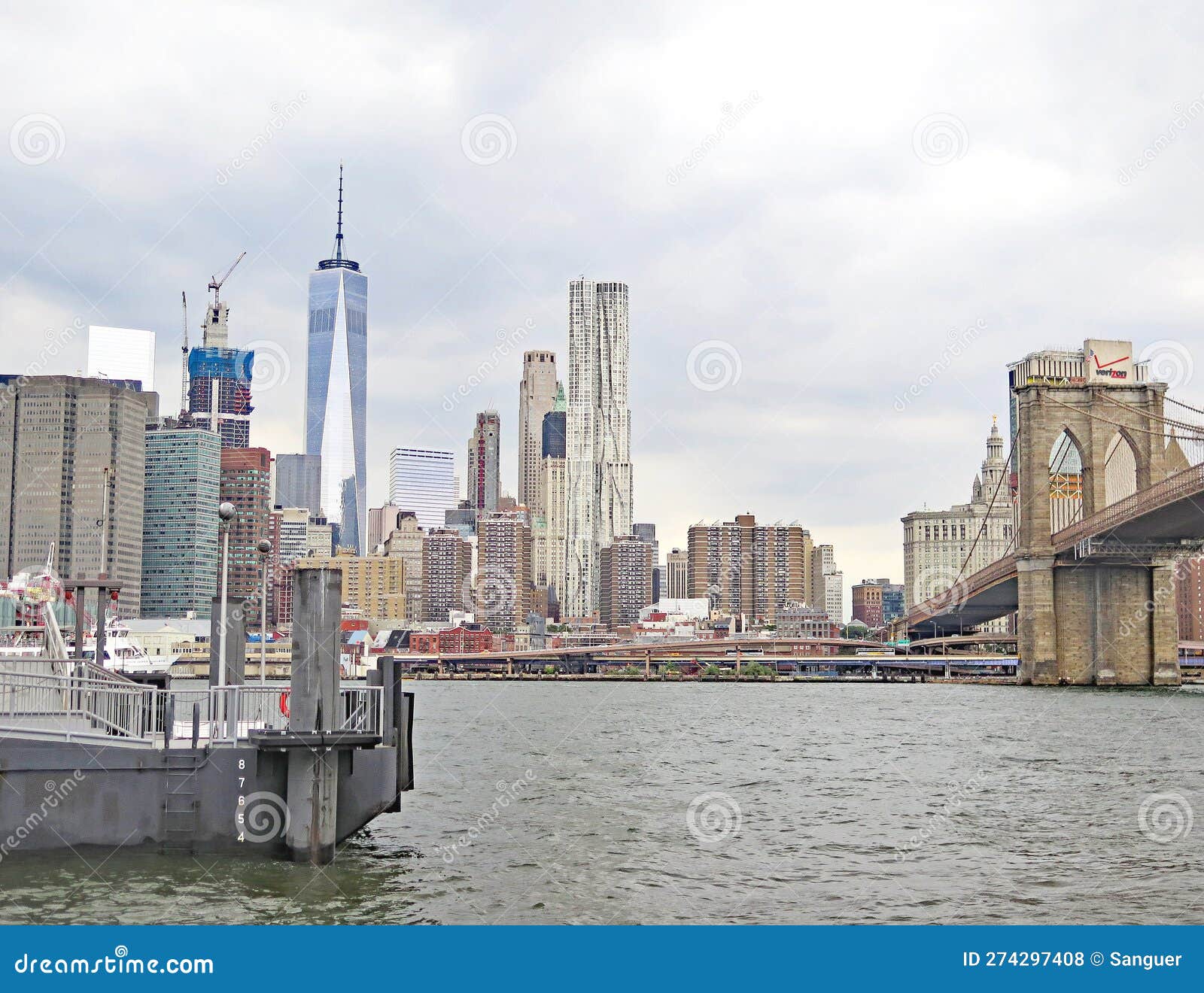 Panoramic of the Docks of New York Editorial Stock Photo - Image of ...