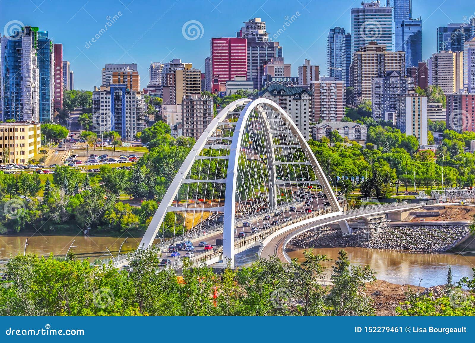 Panoramic Edmonton Skyline stock image. Image of canada - 152279461