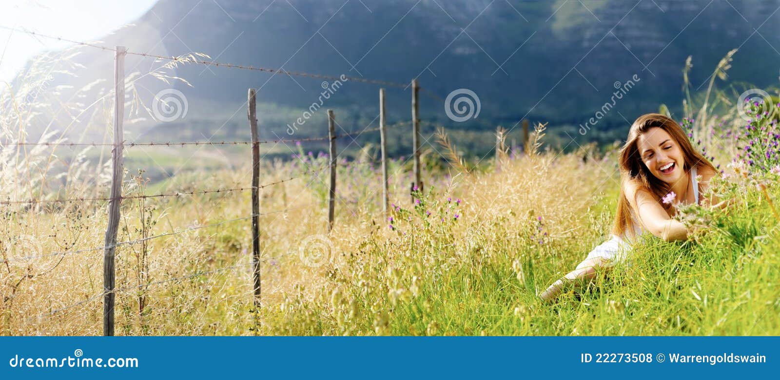 Panoramic freedom girl stock photo. Image of caucasian - 22273508