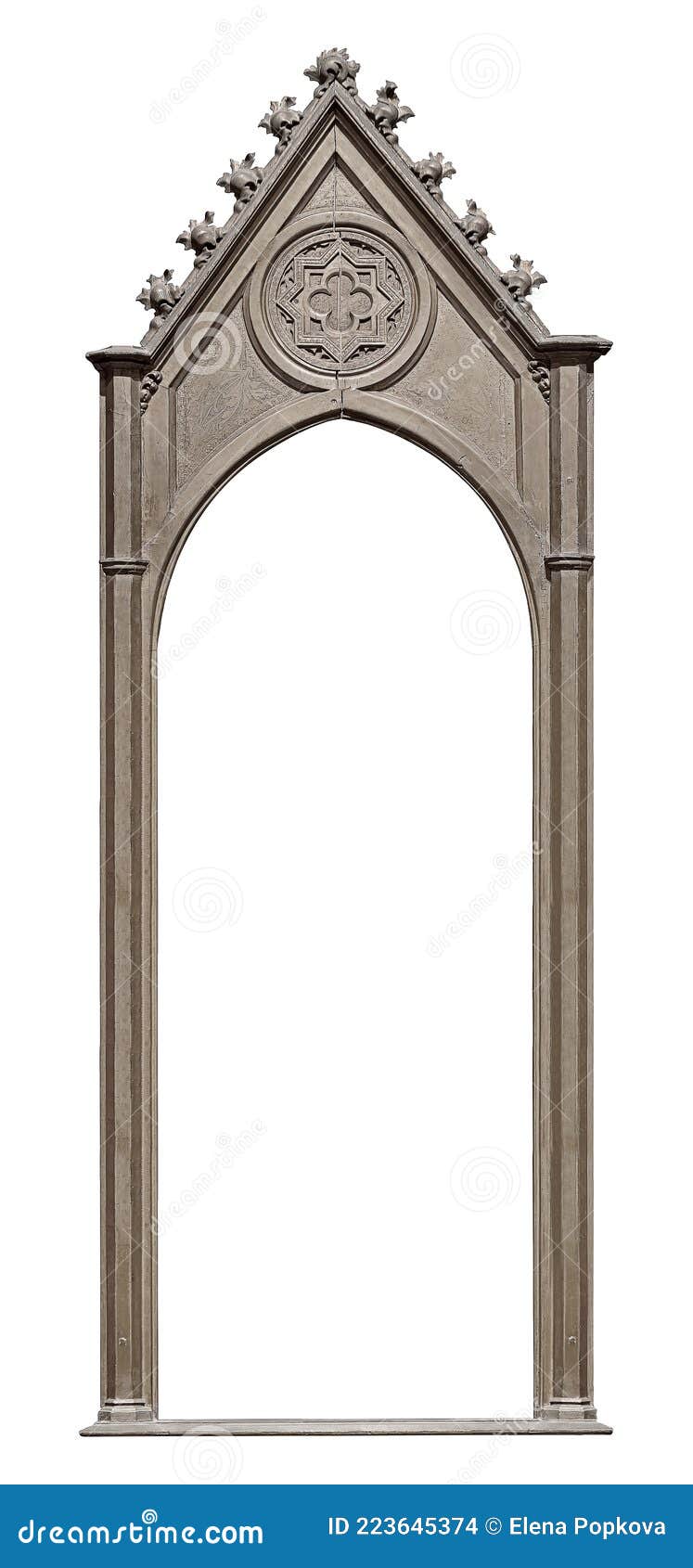 Panoramic Gothic Silver Frame for Paintings, Mirrors or Photo Isolated ...