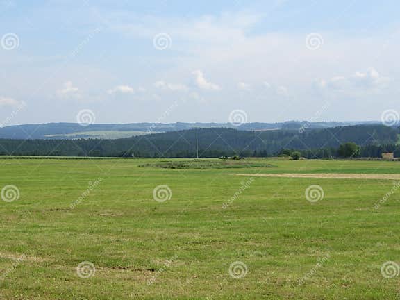 Panoramic Grassland Scenery in Thuringia Stock Image - Image of nature ...