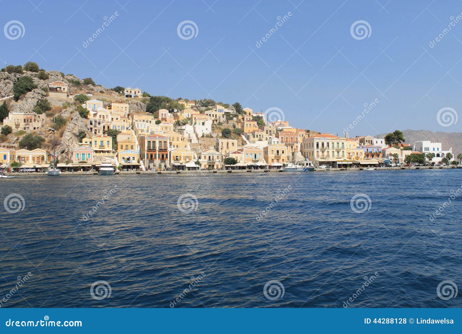 Panoramic greek island editorial stock photo. Image of island - 44288128