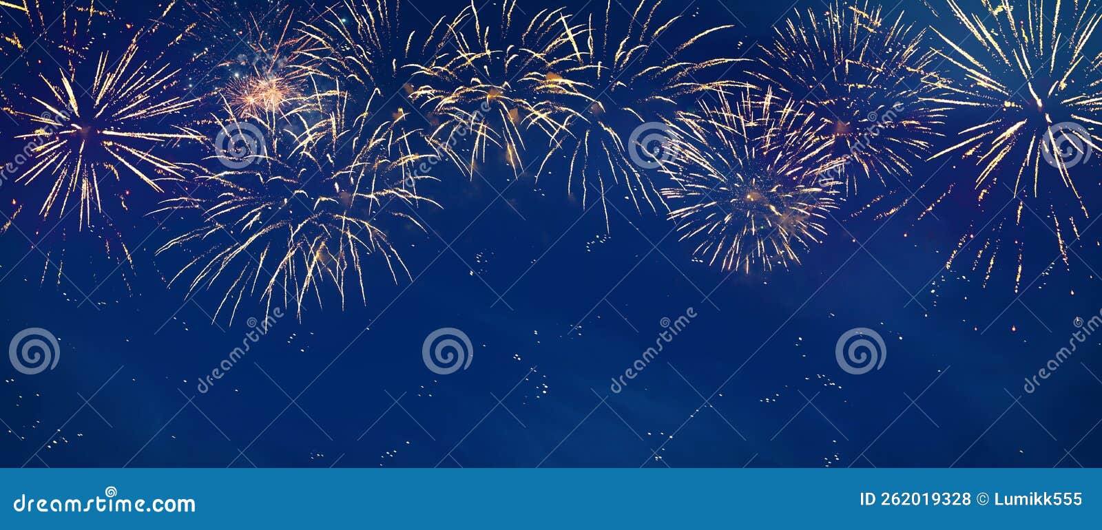 Panoramic Holiday Fireworks Header Background Stock Photo - Image of ...