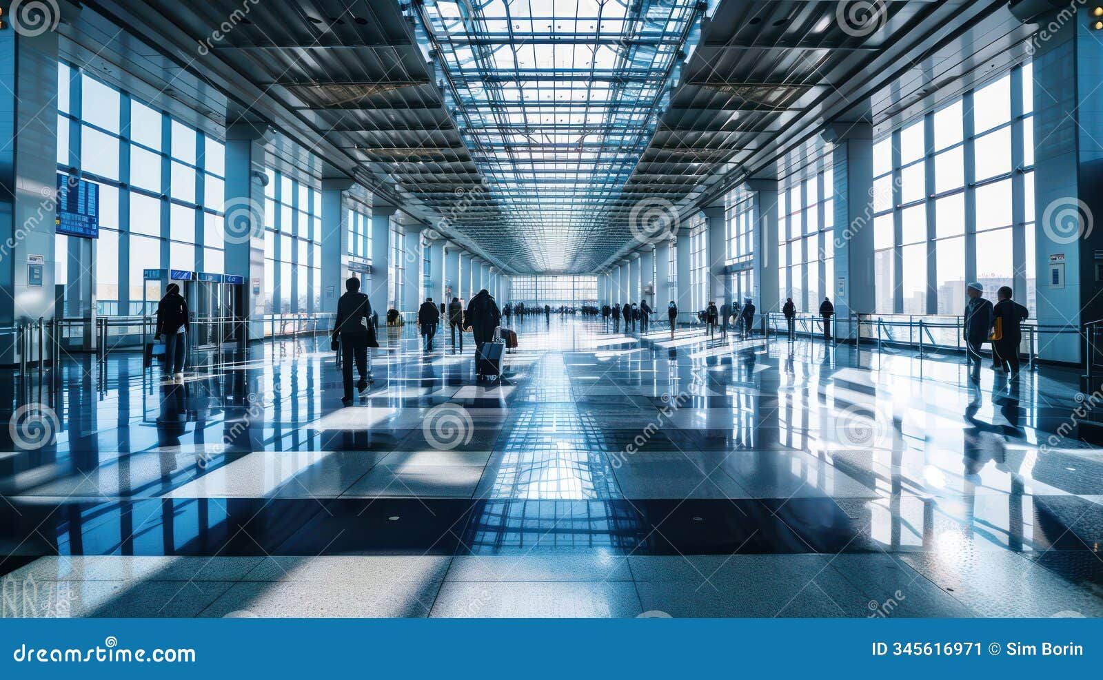 Panoramic Horizontal View of a Major Transportation Stock Illustration ...