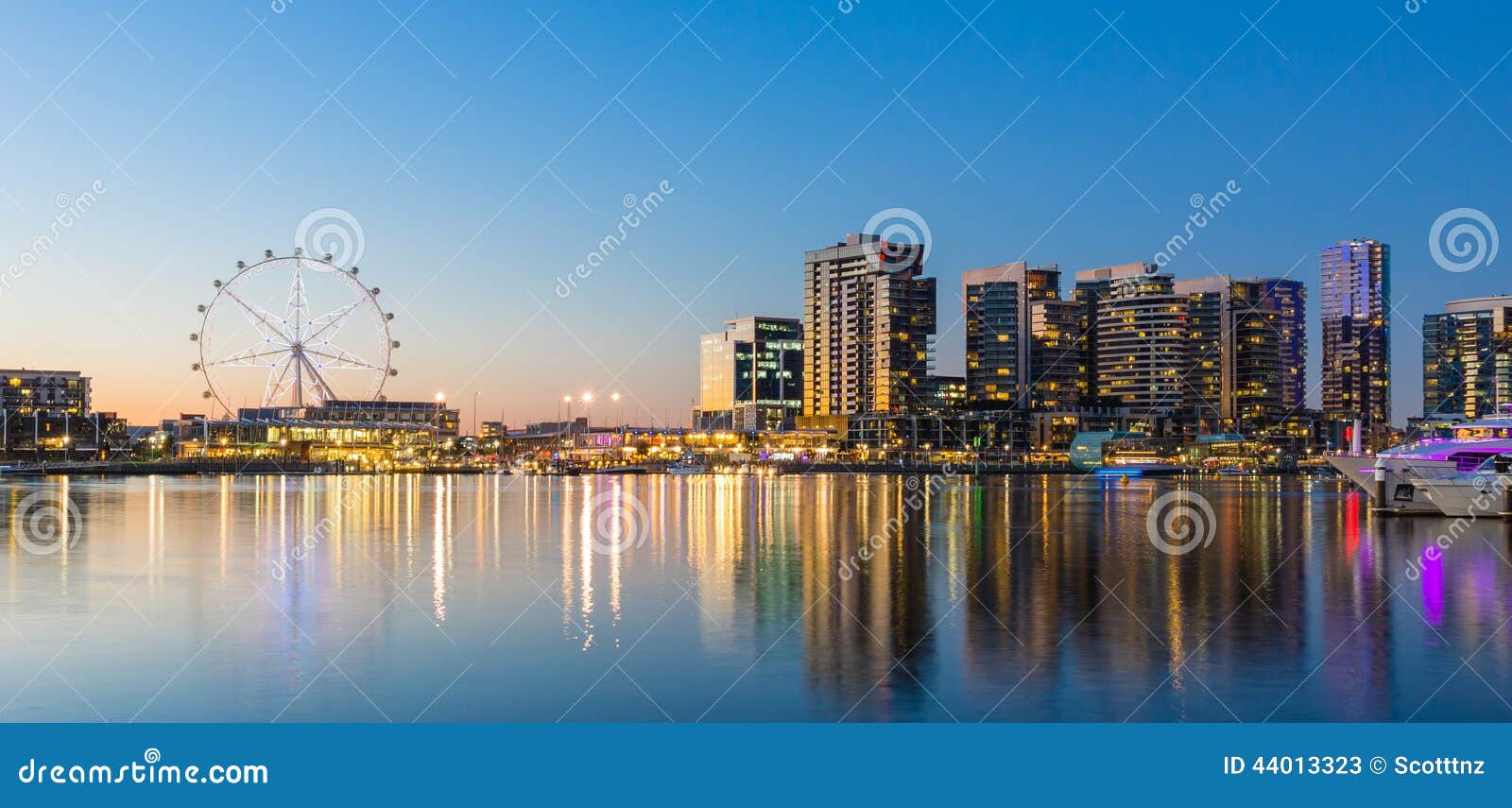 Panoramic Image of the Docklands Waterfront Area of Melbourne Stock ...