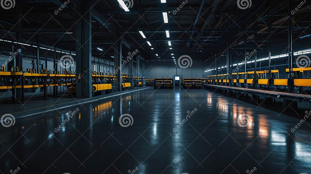 A Panoramic Image of a Fully Automated Robotic Dark Store Warehouse ...
