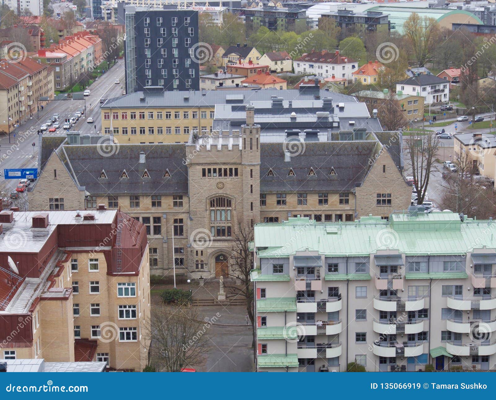 Panoramic Image of Orebro Town of Sweden Editorial Stock Image - Image ...