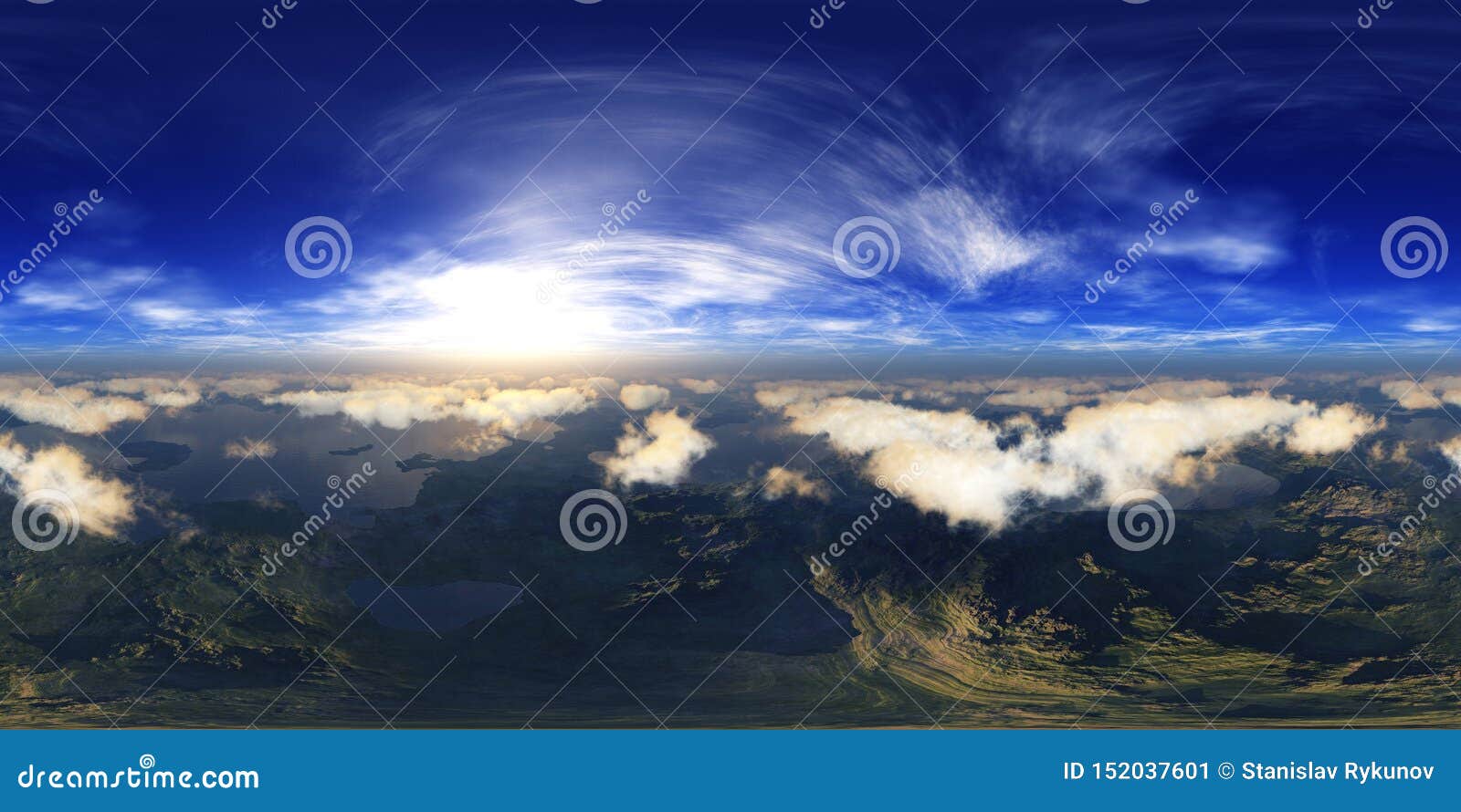 Panoramic Landscape, HDRI, Environment Map Stock Illustration ...