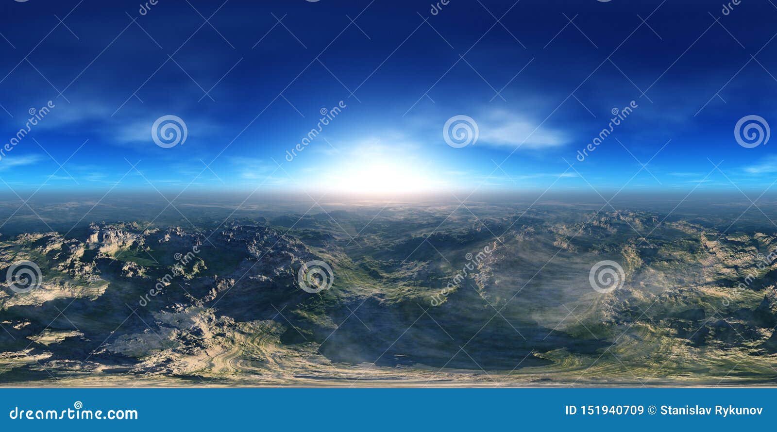 Panoramic Landscape, HDRI, Environment Map Stock Illustration ...