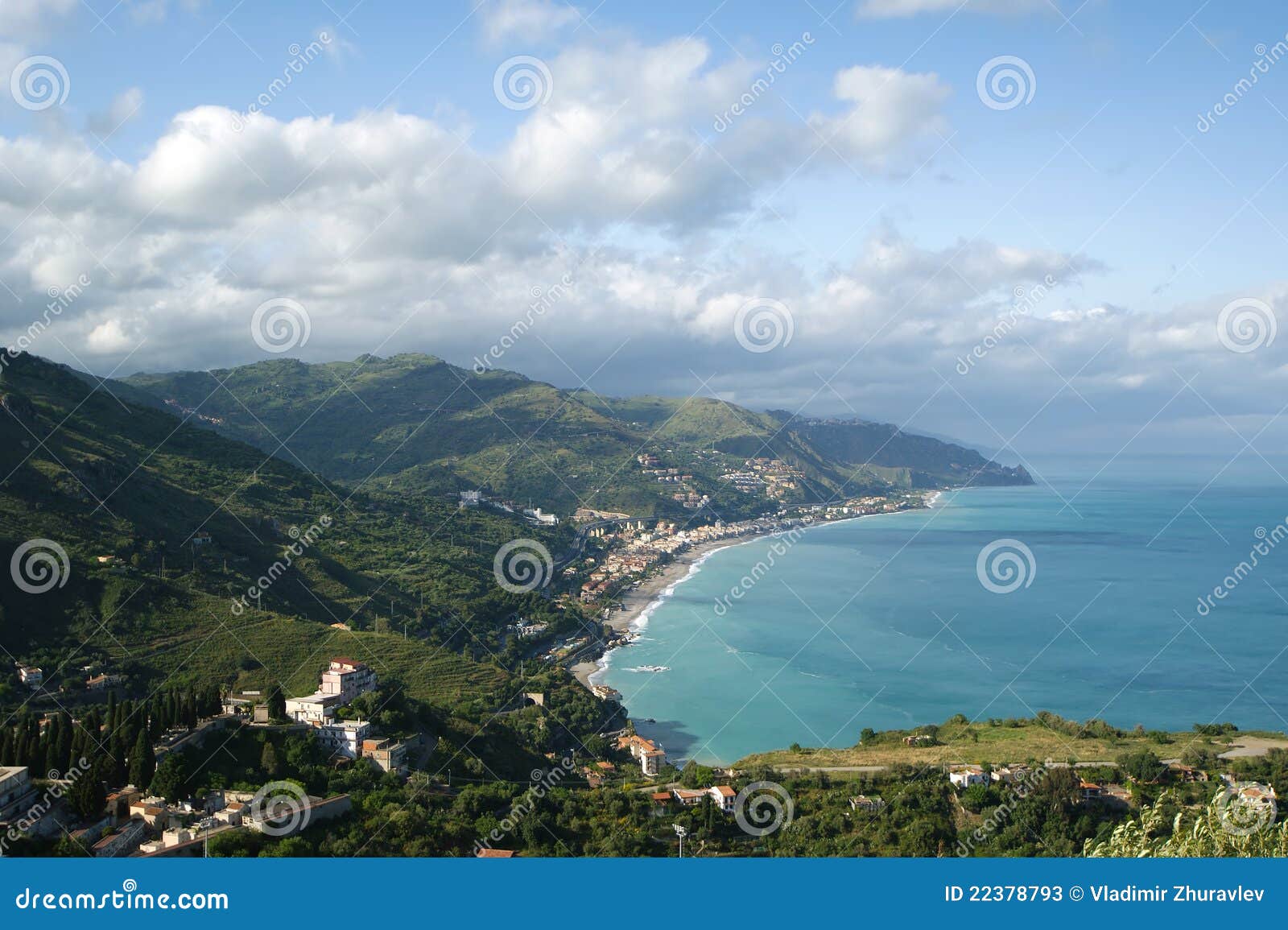 Panoramic Landscape of the Mediterranean Sea Stock Image - Image of ...