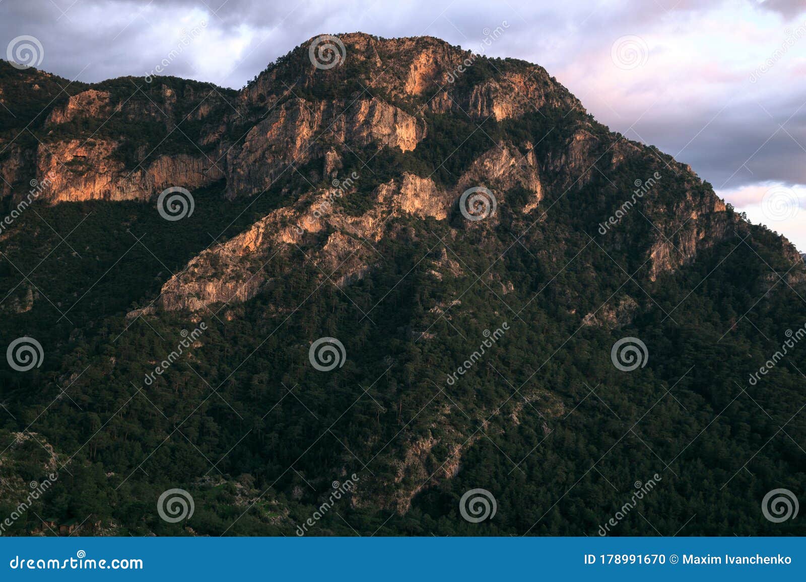 Panoramic Landscape of the Turkish Mountains Stock Photo - Image of ...