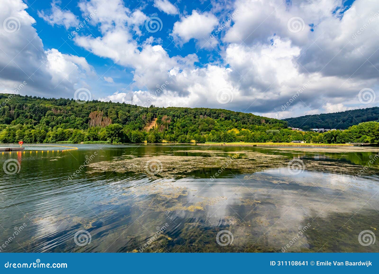 Panoramic Landscape of Waters of Lake Echternach Stock Image - Image of ...