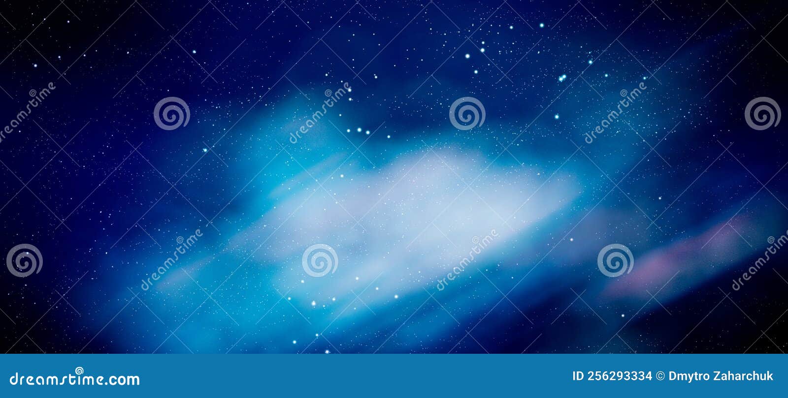 Panoramic Looking into Deep Space. Dark Night Sky Full of Stars. the ...