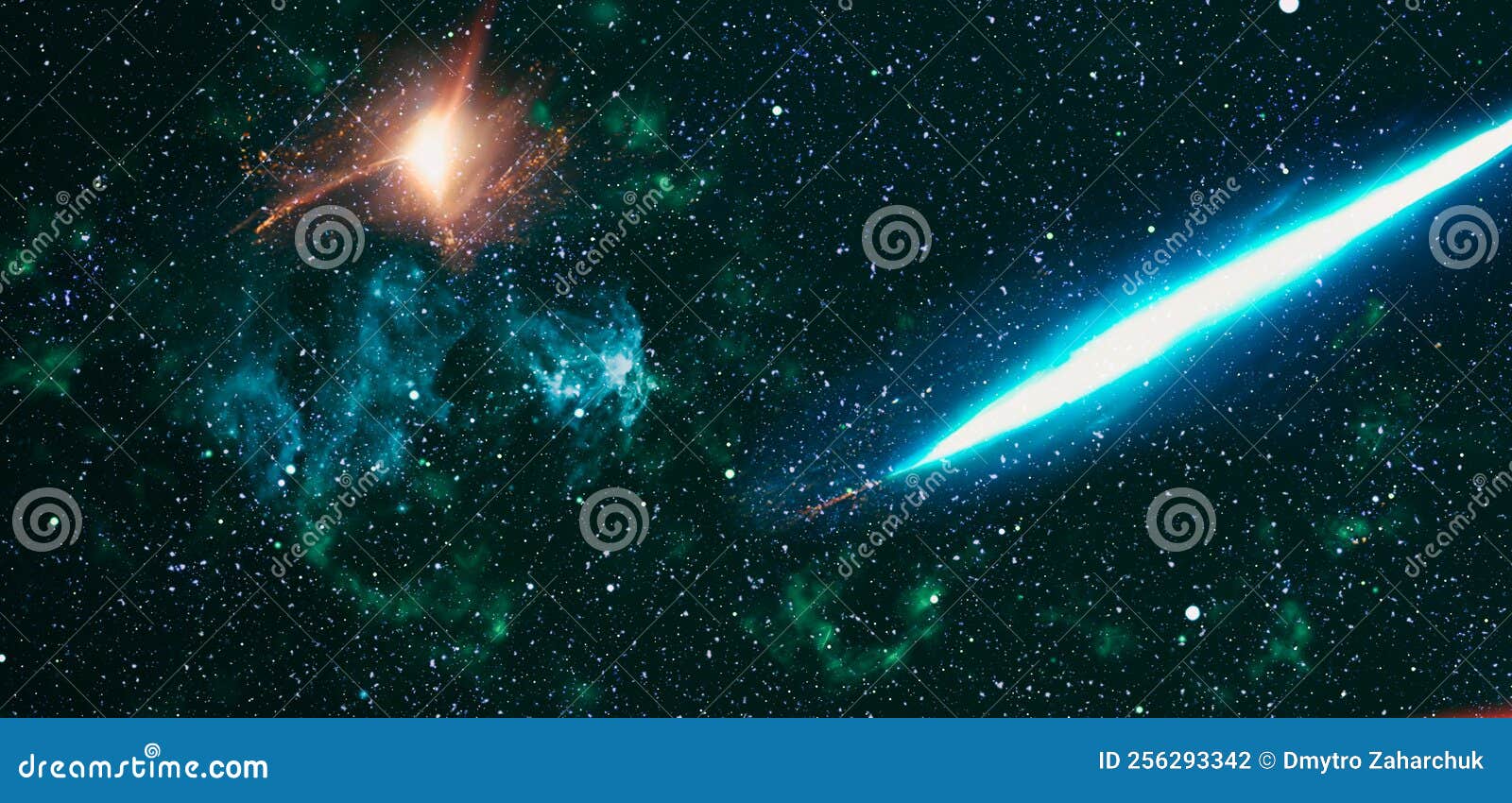 Panoramic Looking into Deep Space. Dark Night Sky Full of Stars. the ...