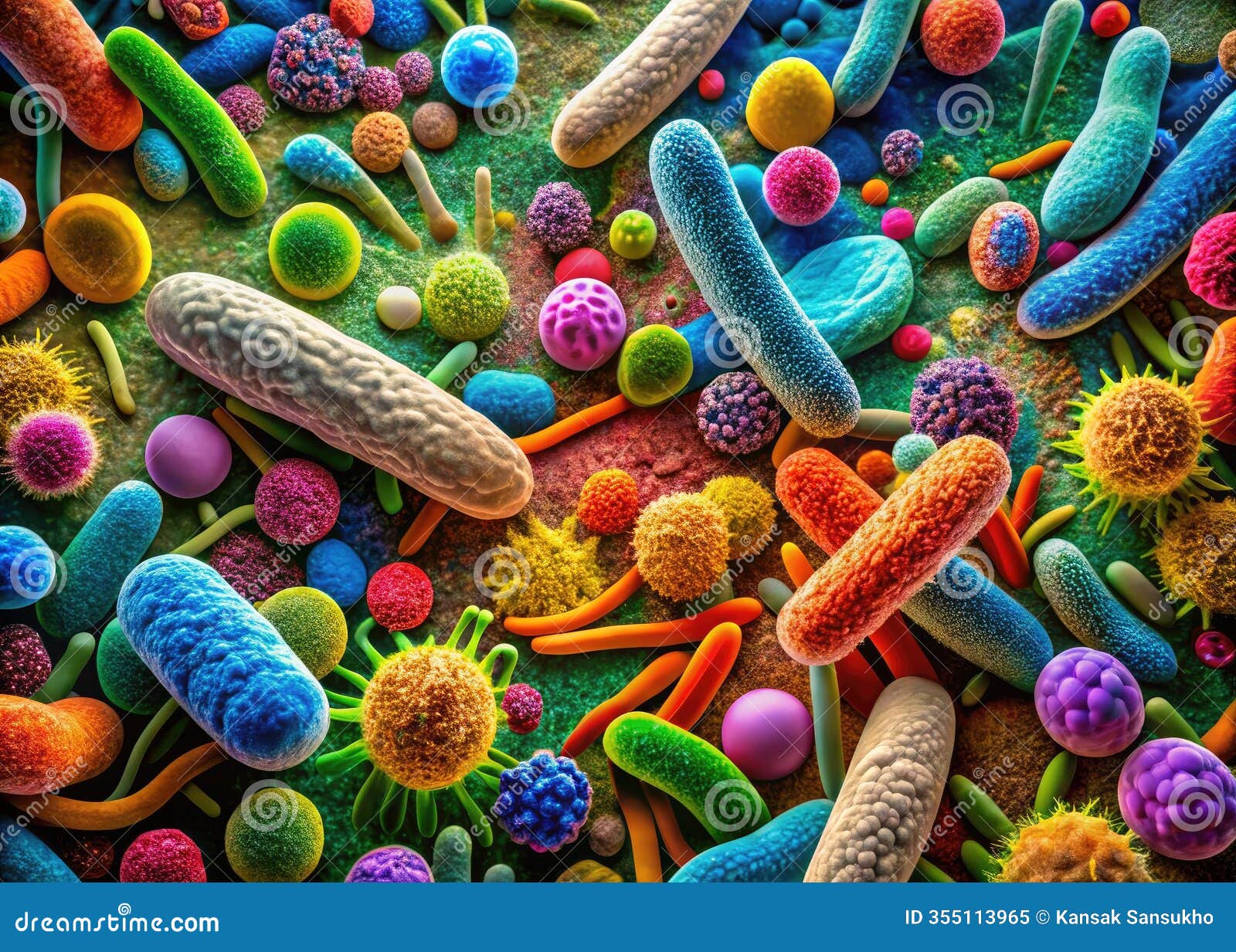 Panoramic Microscopic View of an X Chromosome Amidst Bacillus Bacteria ...