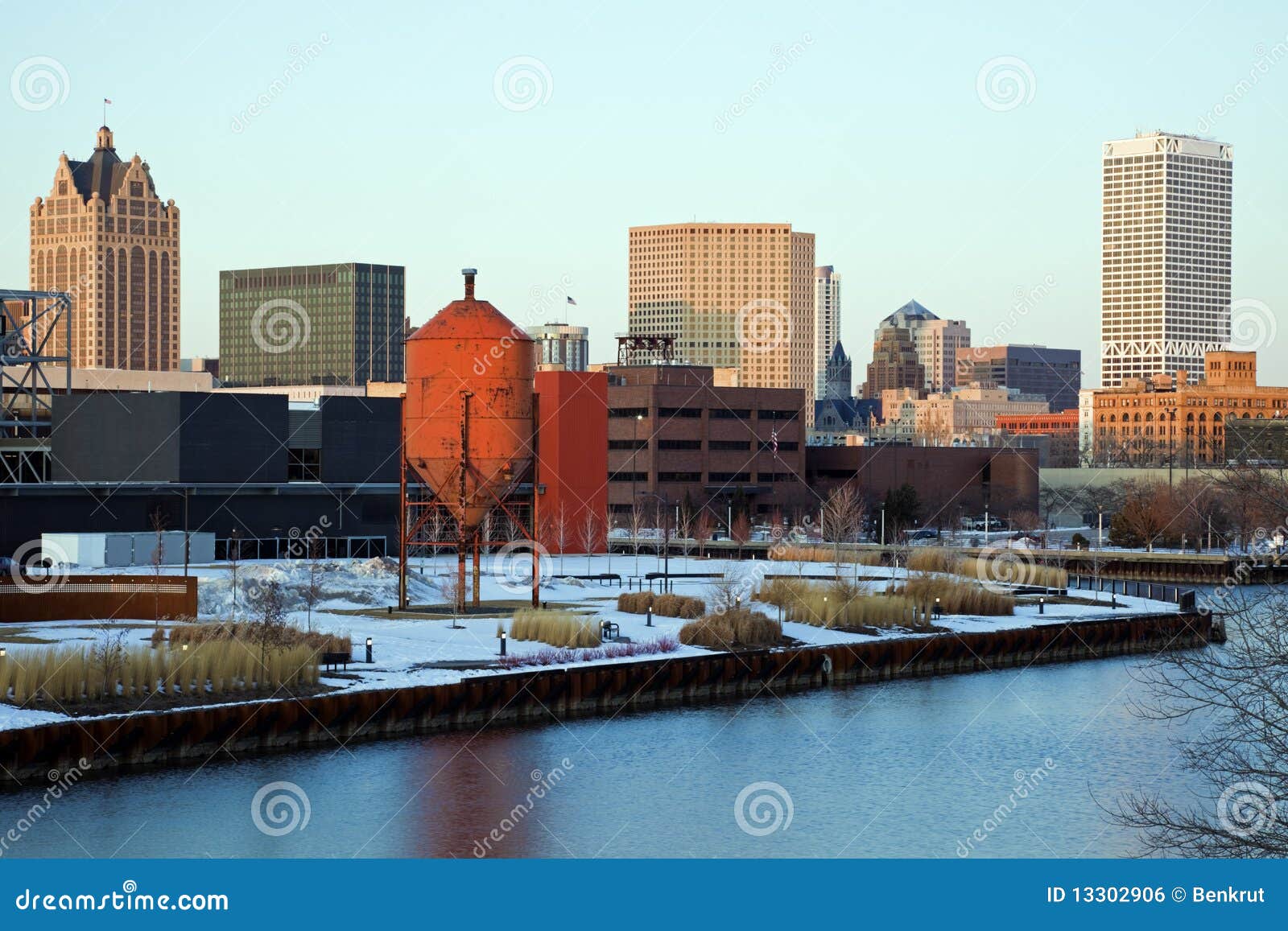 Panoramic Milwaukee stock photo. Image of architecture - 13302906
