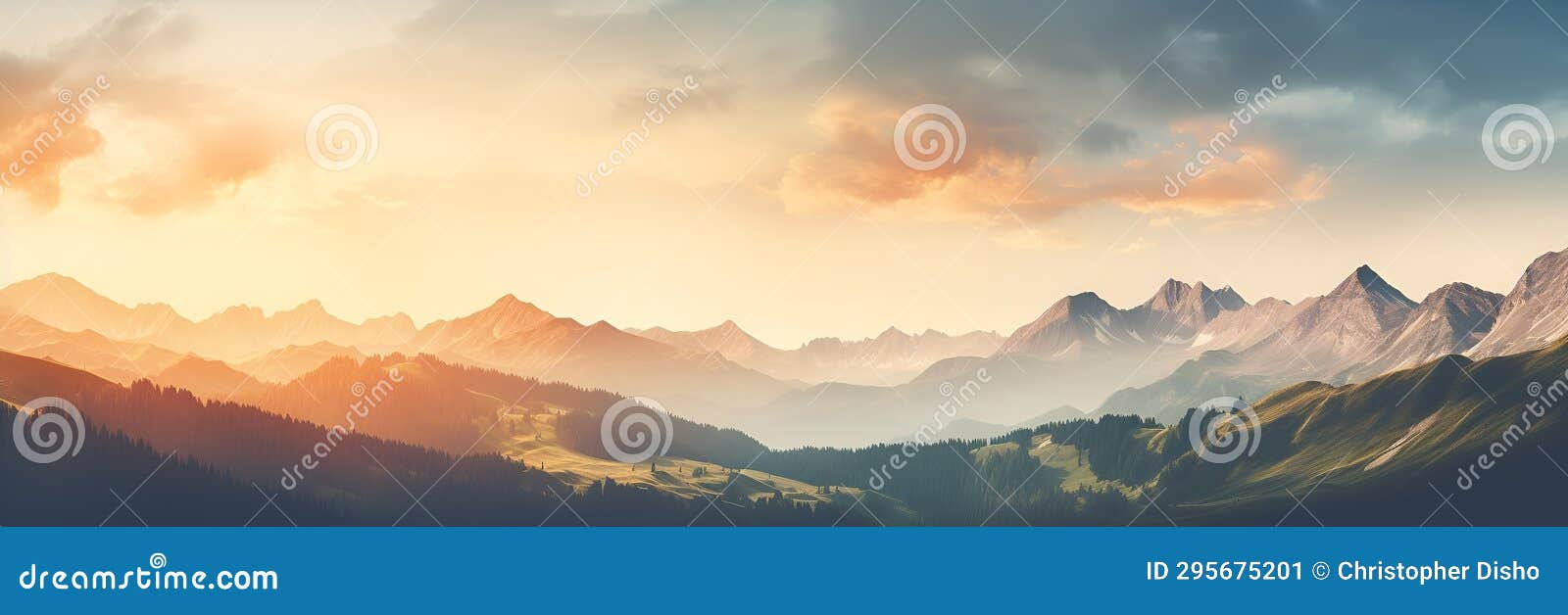 Panoramic Mountain Scenery, Magical Color Palette for Nature ...