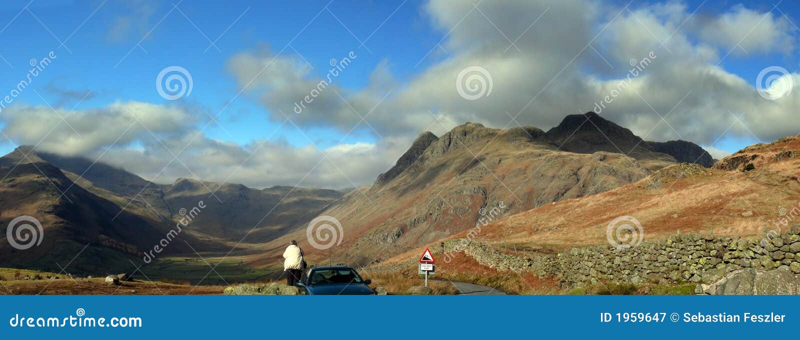 Panoramic mountain view stock image. Image of rural, outside - 1959647