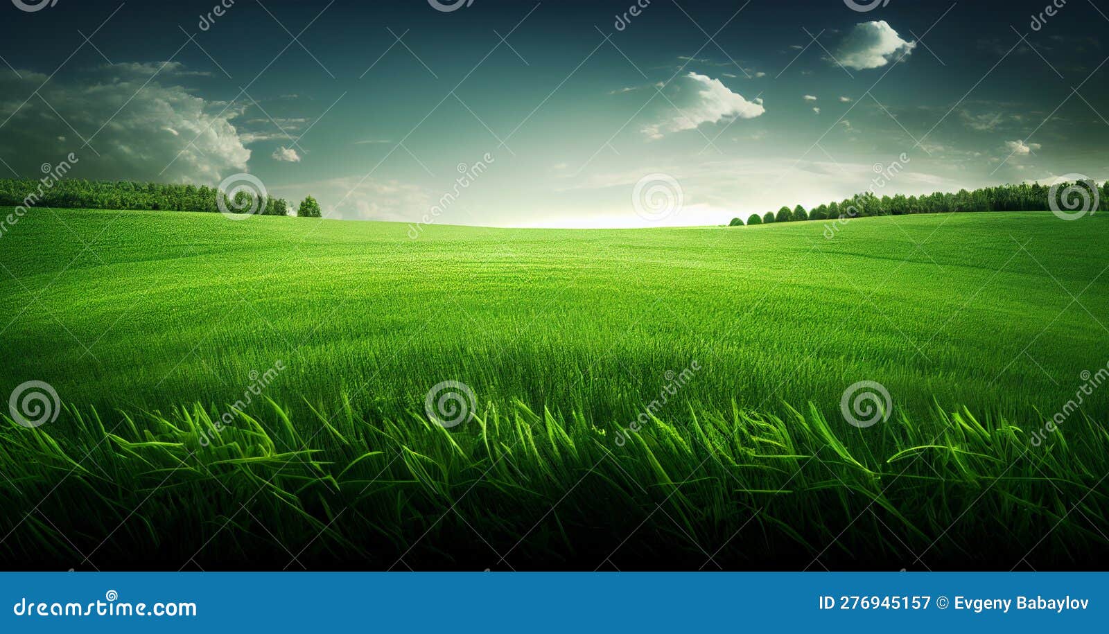Panoramic Natural Background, Green Lawn Lawn - AI Generated Image ...