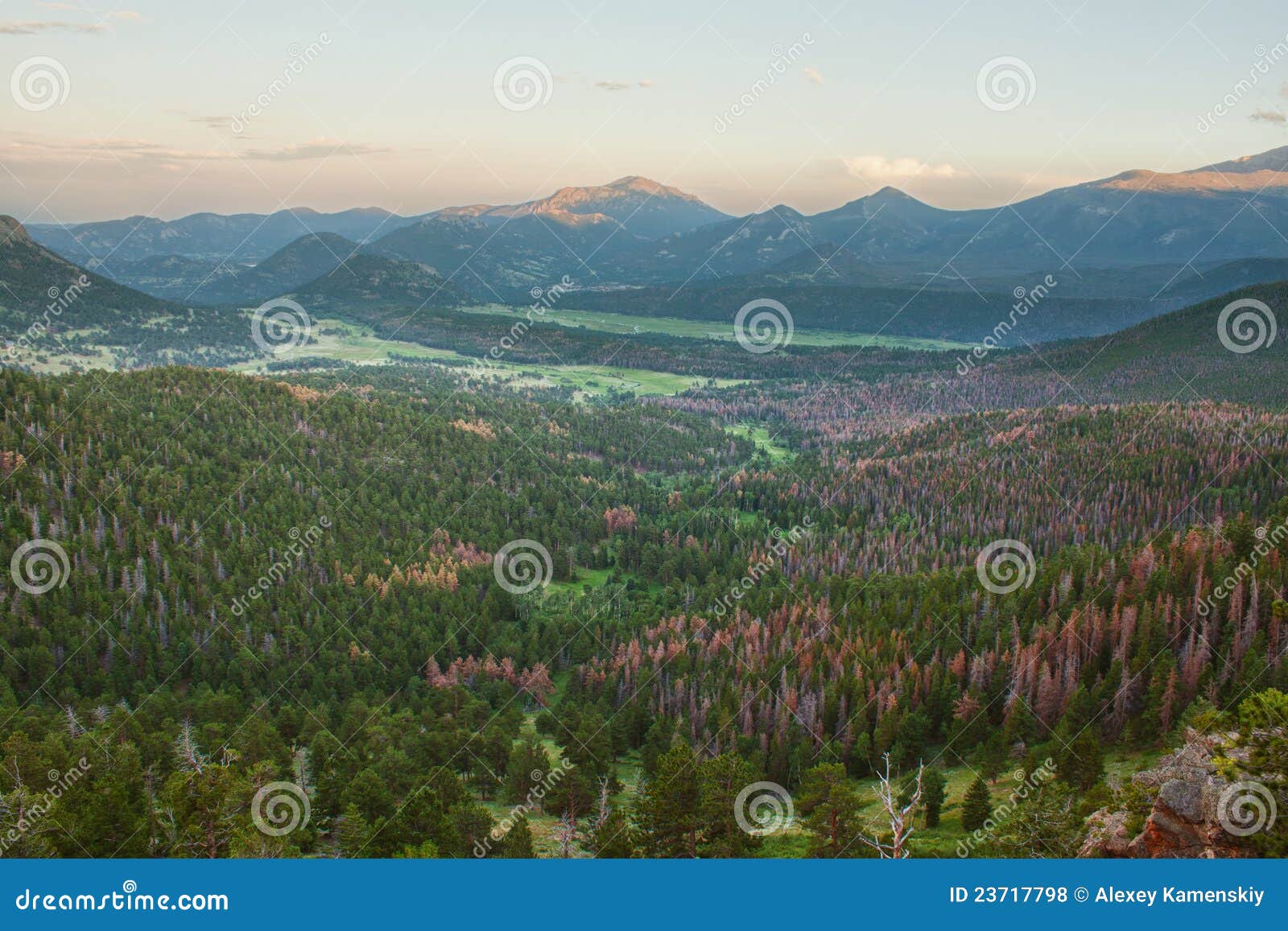 Panoramic Overlook Over the Rocky Mountains Stock Photo - Image of ...