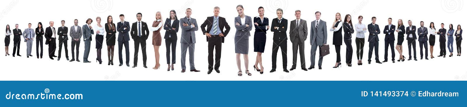Panoramic Photo of a Group of Confident Business People. Stock Photo ...