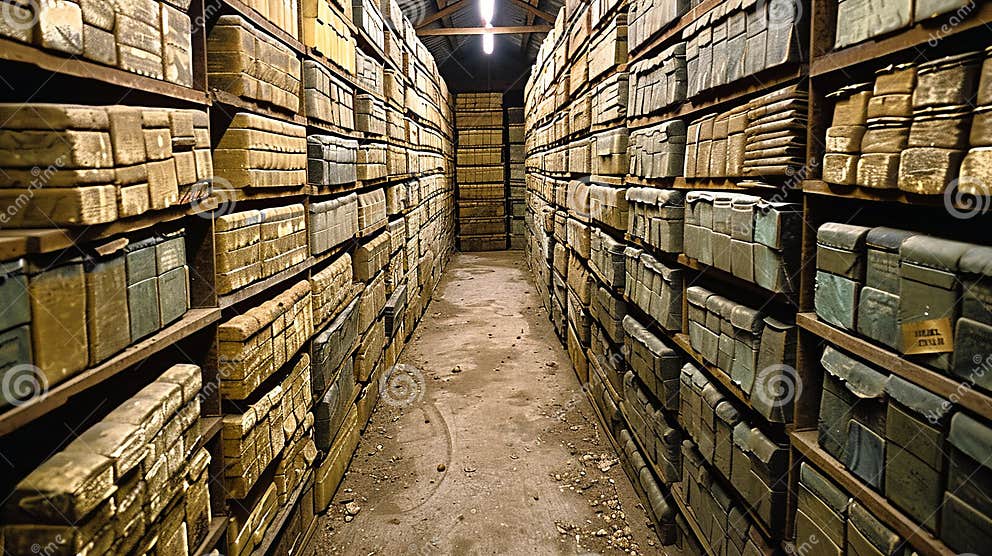 Panoramic Photo of a Huge Server Room with Arrays of Servers, Creating ...
