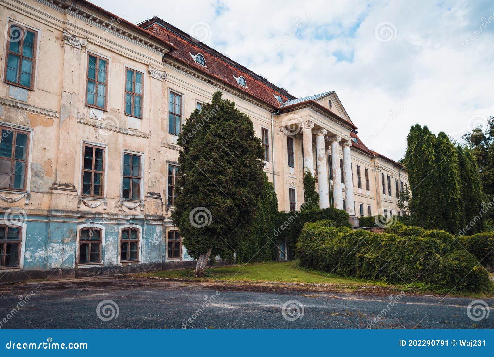 Panoramic Photo of the Side of the Baton Building Stock Image - Image ...