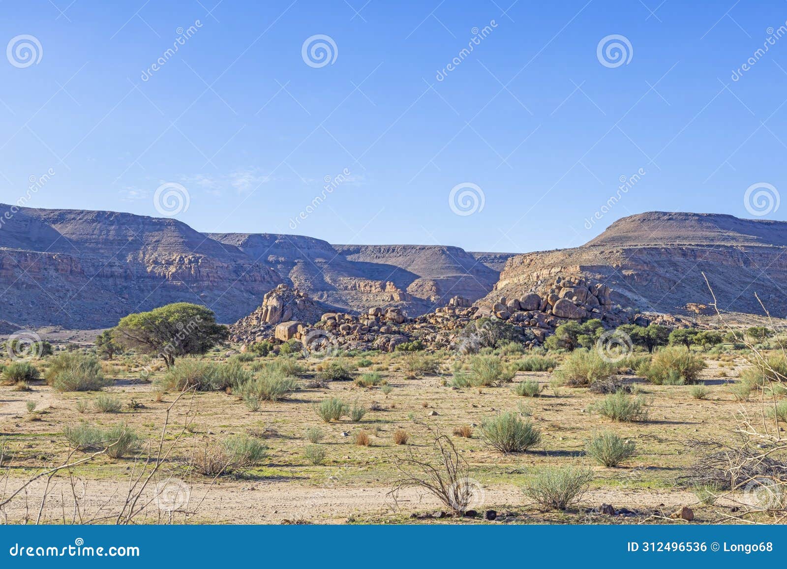 Panoramic Picture of Damaraland in Namibia Under a Cloudy Sky during ...