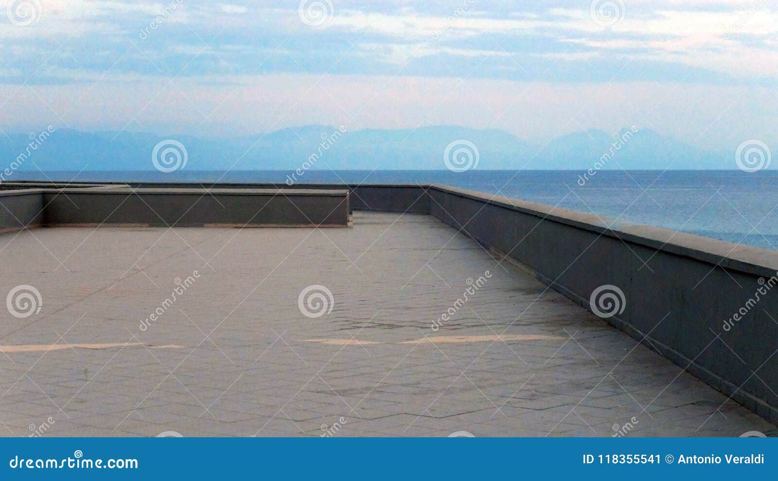 A Panoramic Platform Overlooking the Sea Stock Image - Image of ocean ...